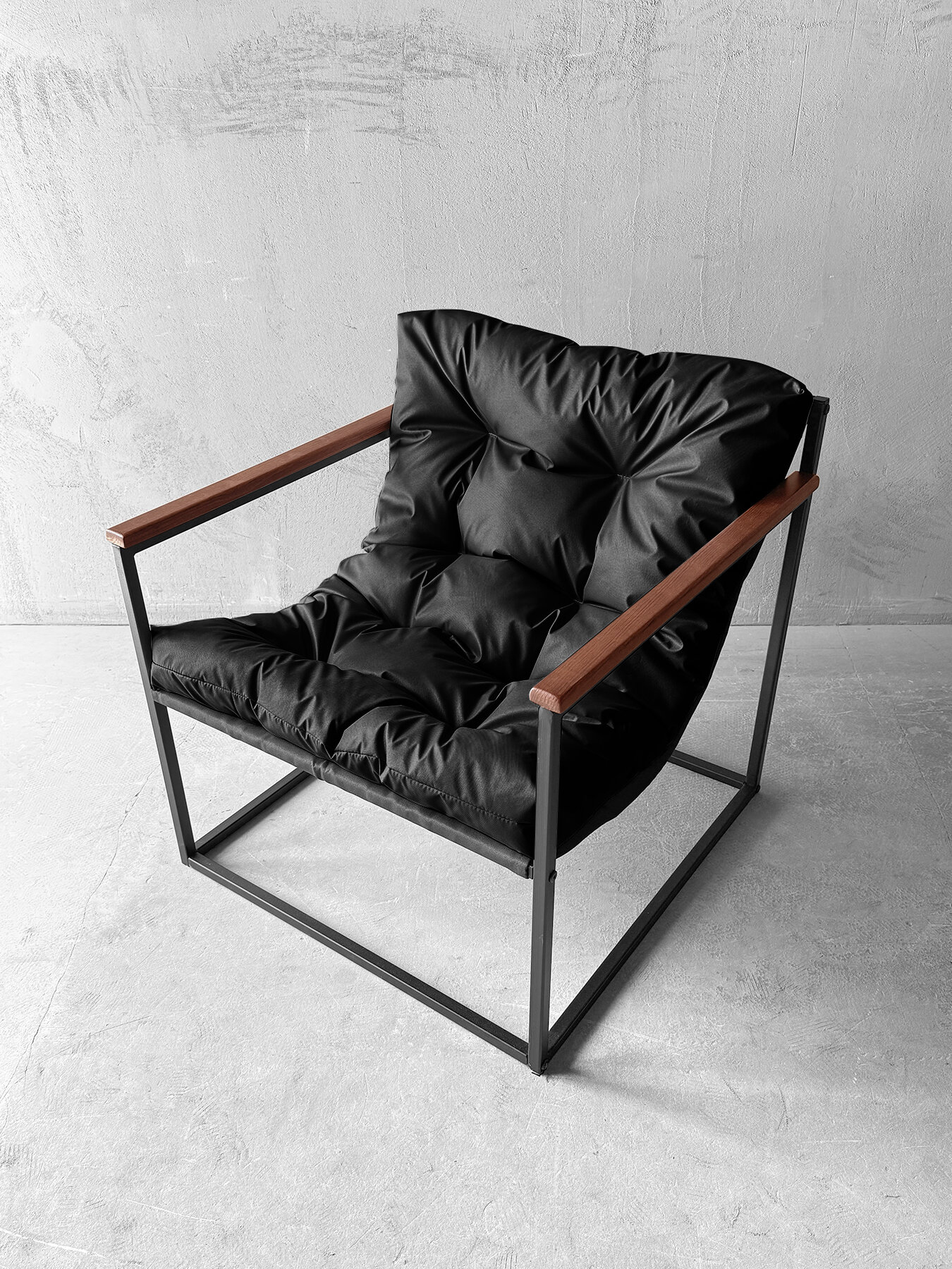 Садовое кресло Лофтовик Комфи ++ оксфорд черный