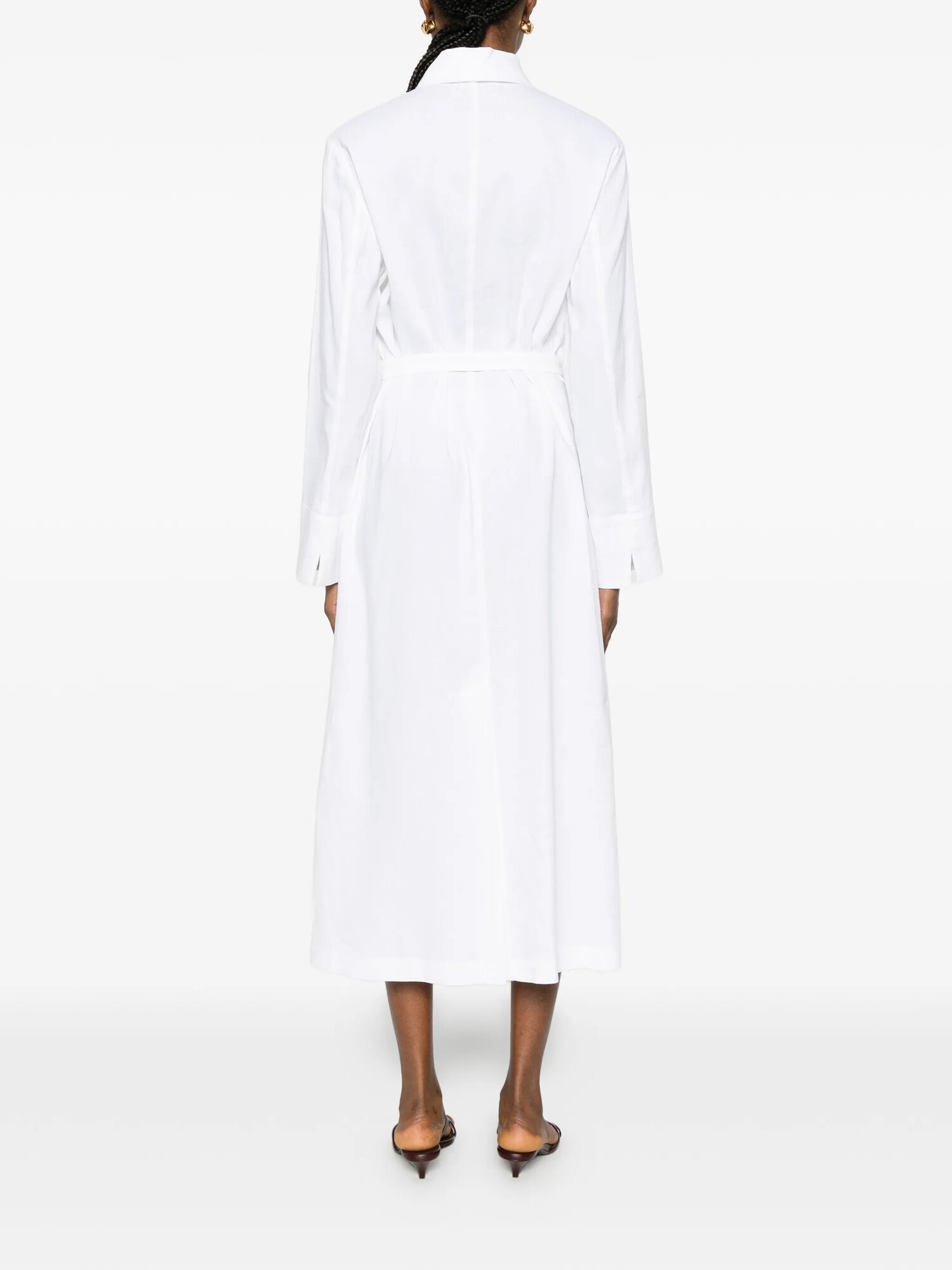 Платье Max Mara, размер 38, бежевый/белый — фото 1