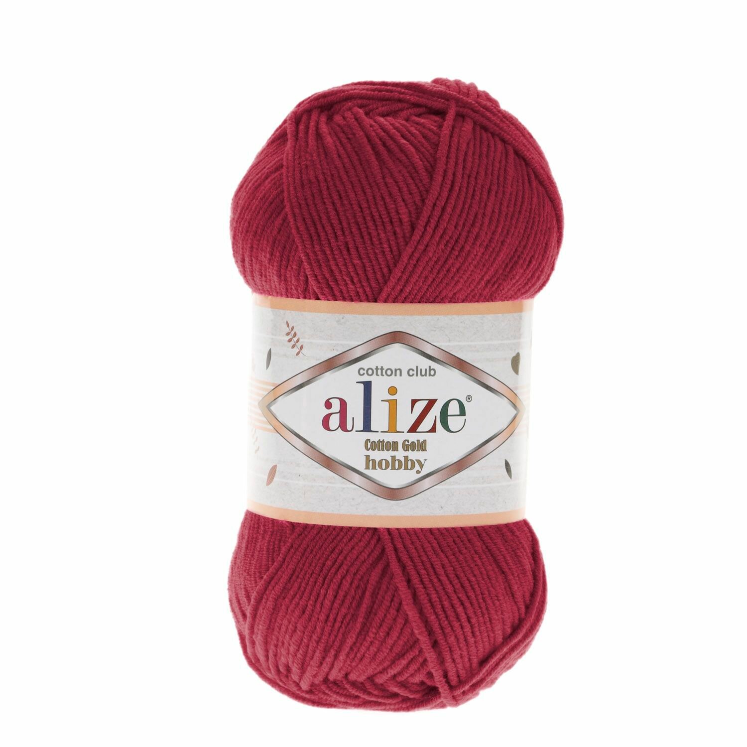 Пряжа Alize Cotton Gold Hobby 390 (5 мотков по 50г/165м) вишня