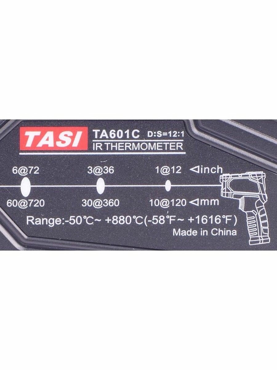 Лазерный термометр TASI TA601С, 880 градусов (пирометр/бесконтактный термометр/лазерный измеритель температуры) (022745) — фото 1