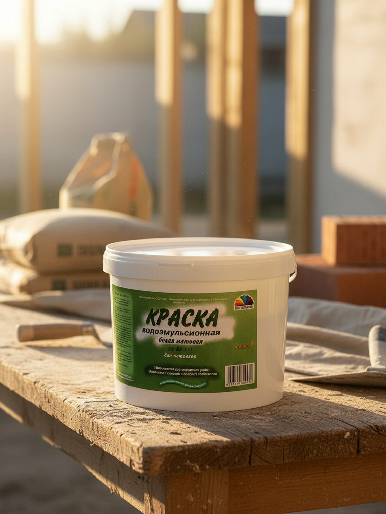 Краска воднодисперсионная, Магия радуги, М-1, для потолков, матовая, 14 кг