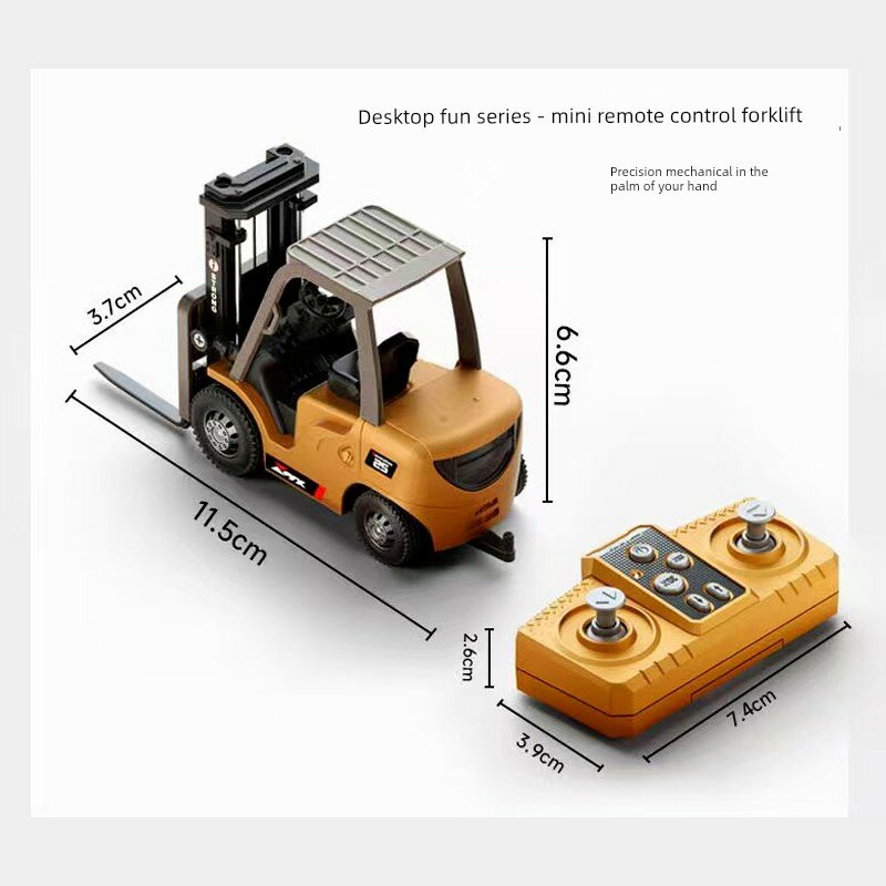 Bluetooth мини-погрузчик с дистанционным управлением и половинным масштабом для мальчиков, инженерная игрушка 1:64