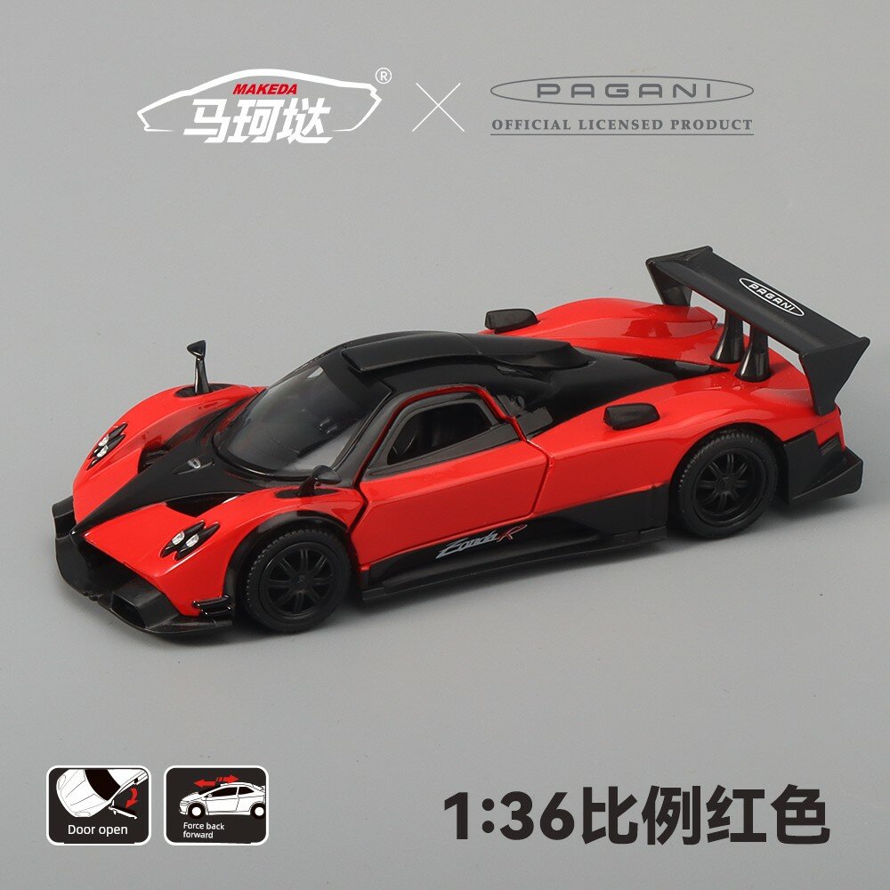 Pagani Zonda Красный Масштабная Алюминиевая Модель Автомобиля, 1:24 Коллекционная Металлическая Игрушка