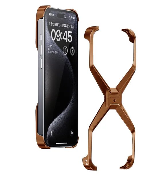 Чехол для iPhone 16 Pro Desert Gold, алюминиевый, противоударный