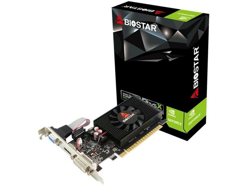 Видеокарта Biostar Nvidia GeForce GT 710 VN7103THX6 2Gb 64bit DDR3 954/1333 DVI HDMI CRT HDCP LP Ret