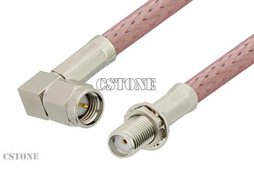 SMA гнездовой переборочный к SMA штыревой угловой кабель используя RG142 коаксиальный