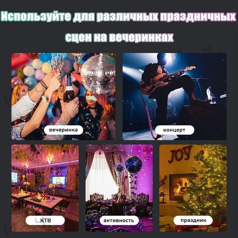 Лазерный проектор - диско шар, яркая светомузыка, цветомузыка для дома, для дискотеки, для праздника, для нового года