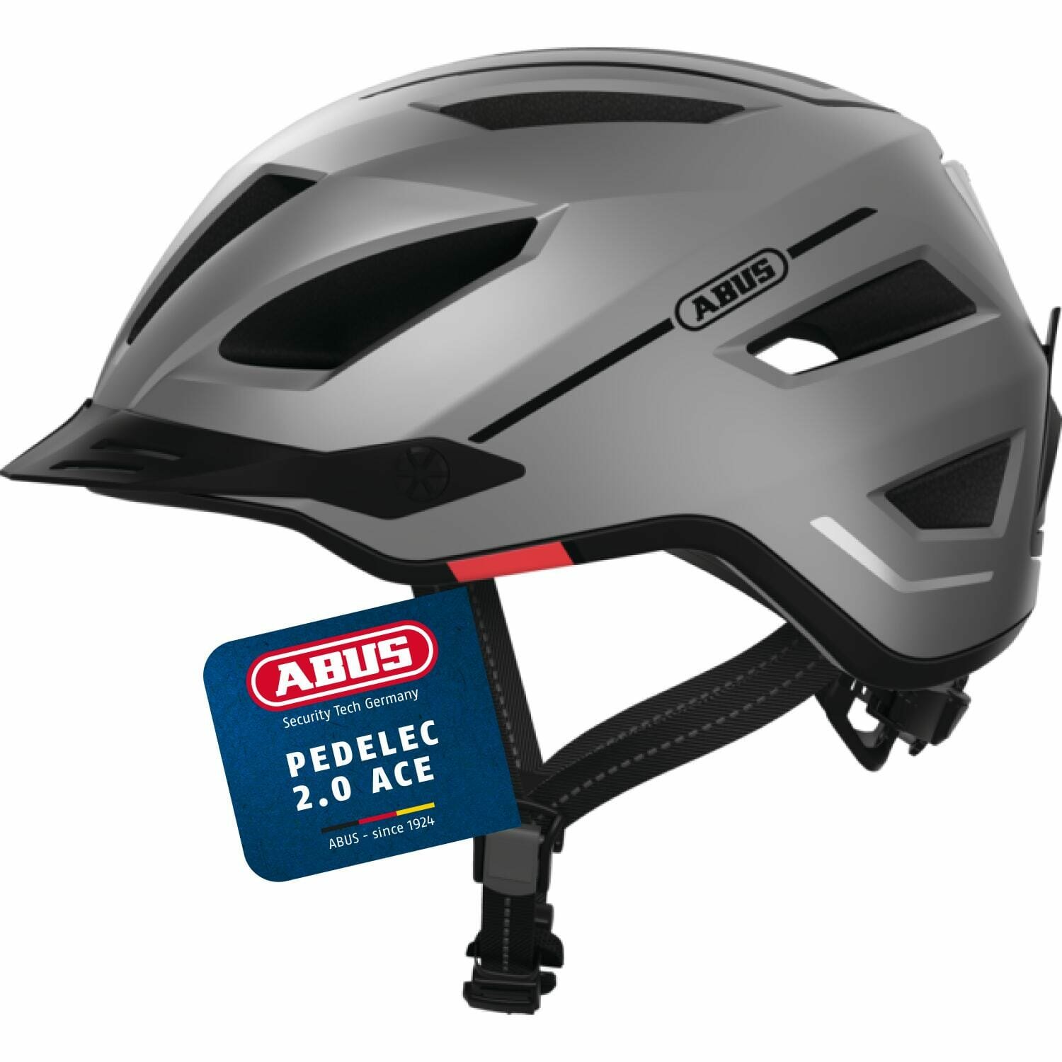 DECATHLON шлем защитный ABUS Pedelec 2.0, серебристый/серый, 51-56 см