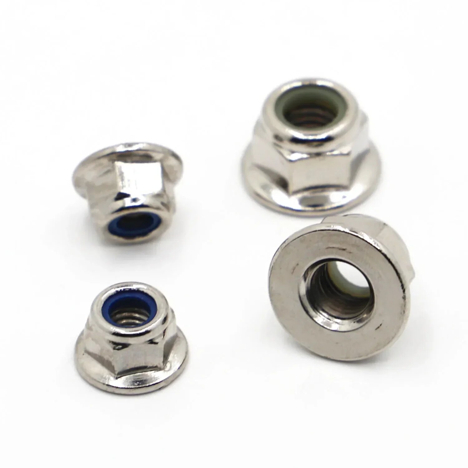 M3 M4 M5 M6 M8 M10 M12 Нержавеющая сталь/никель/оцинкованный нейлон Стопорная гайка с фланцем Вставная стопорная гайка Самоконтрящаяся нейлоновая контргайка