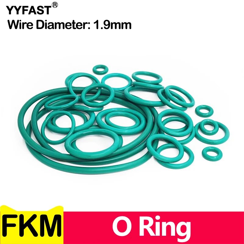 Уплотнительные кольца FKM зеленые 18x1.9 мм (50 шт.)