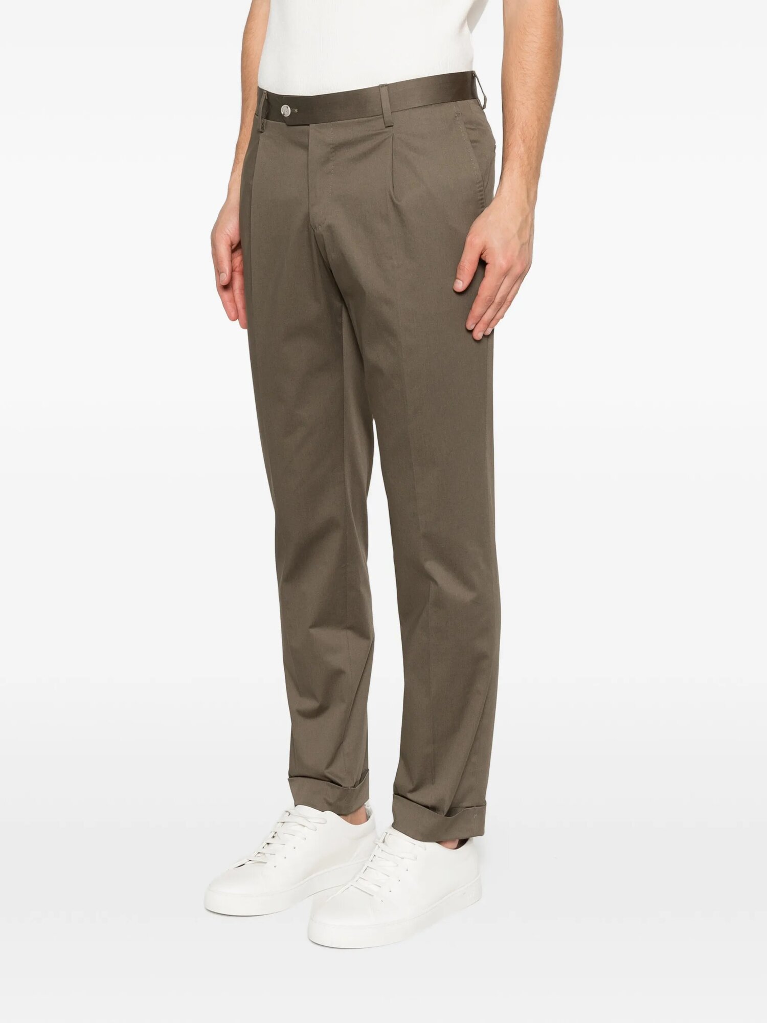 Брюки Arte Antwerp Pleated turn-up trousers, размер 48, зеленый, — фото 1