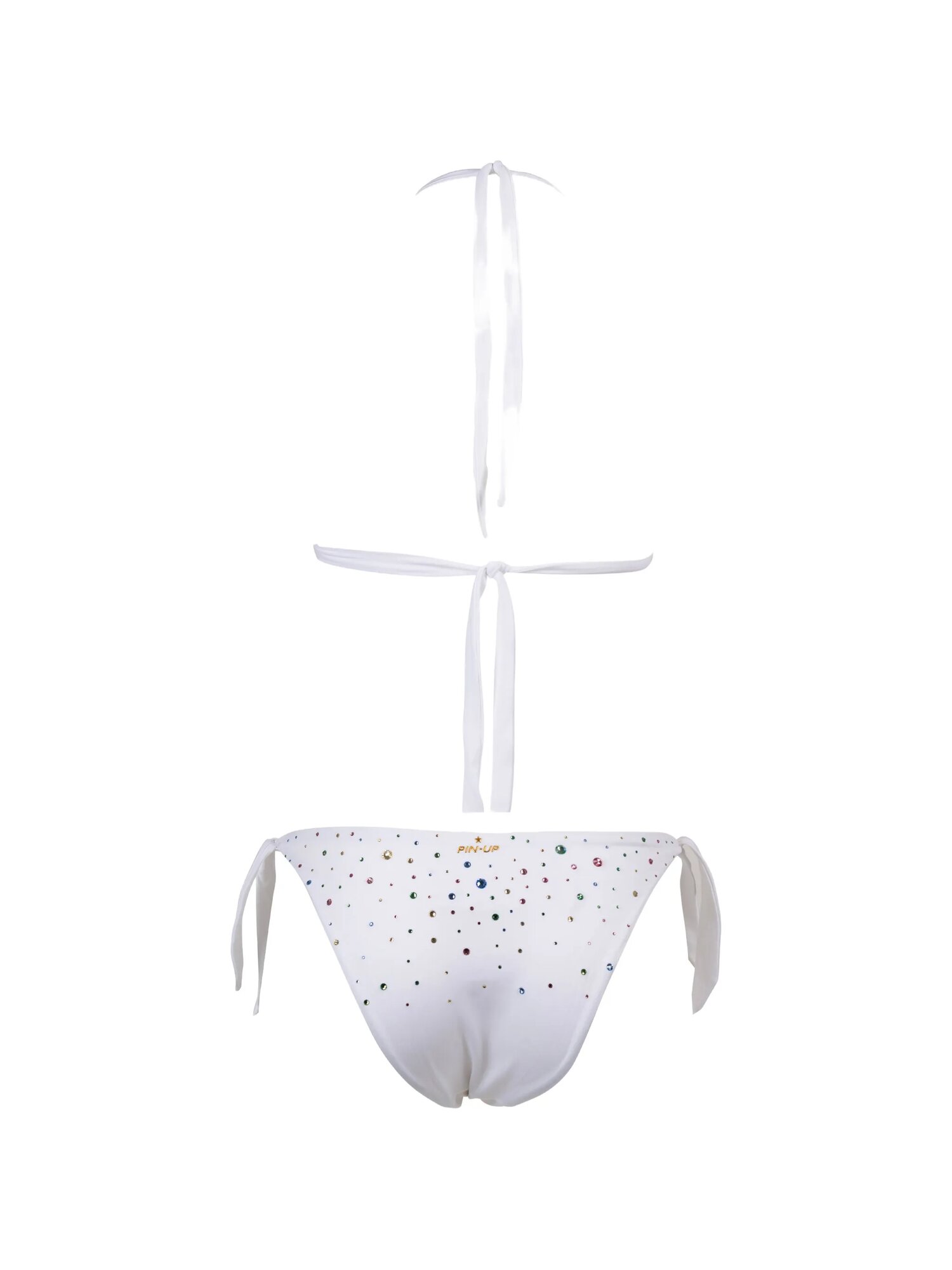 Купальник Pin Up Stars Embellished-tie bikini, размер 46, white — фото 1