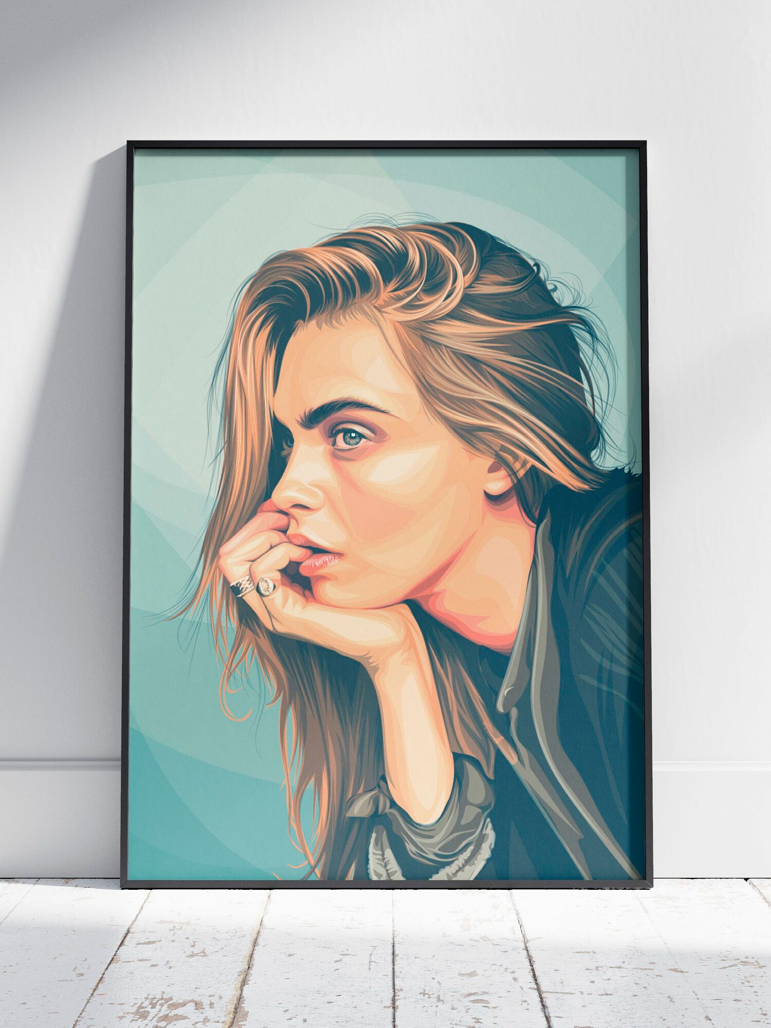 Плакат на стену для интерьера Кара Делевинь (Cara Delevingne 21) - Постер по модели, бренду и моде формата A4 (21x30 см)