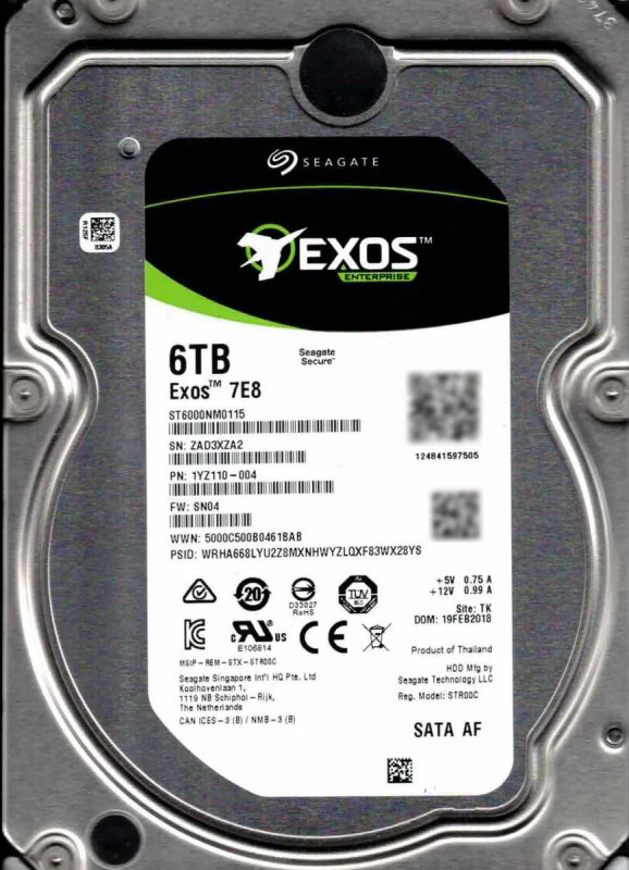 Жесткий диск Seagate ST6000NM0115 6TB 7200 SATAIII 3.5" HDD