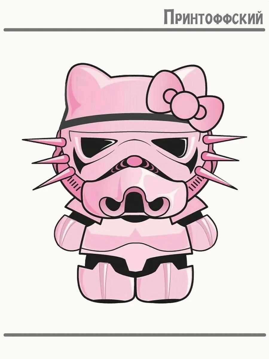 Термонаклейка для одежды и аксессуаров DTF-печать Hello Kitty