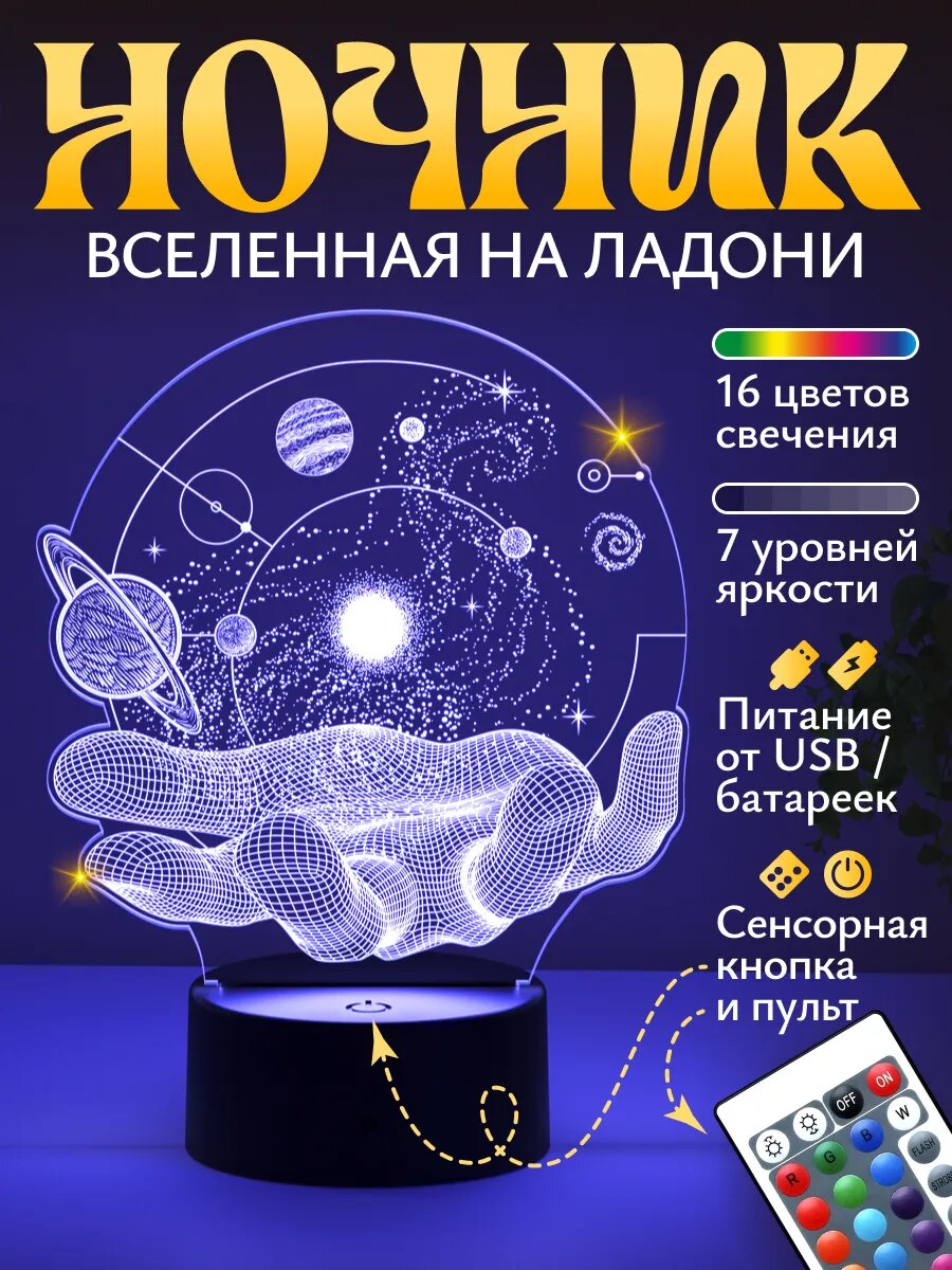 Ночник Вселенная на ладони
