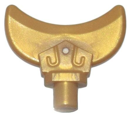 Деталь Lego 2665c Minifigure, Weapon Monk's Spade Concave Blade with Bar