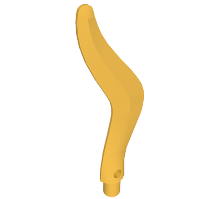 Деталь Lego 69858 Wave Rounded Curved Single with Bar End (Flame, Sword)