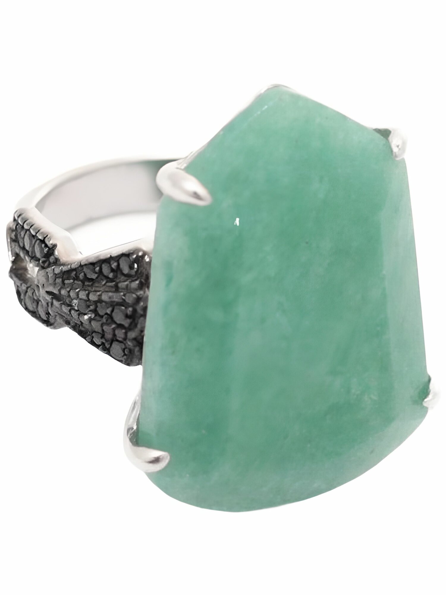 Перстень, серебро, 925 проба, родирование, фианит