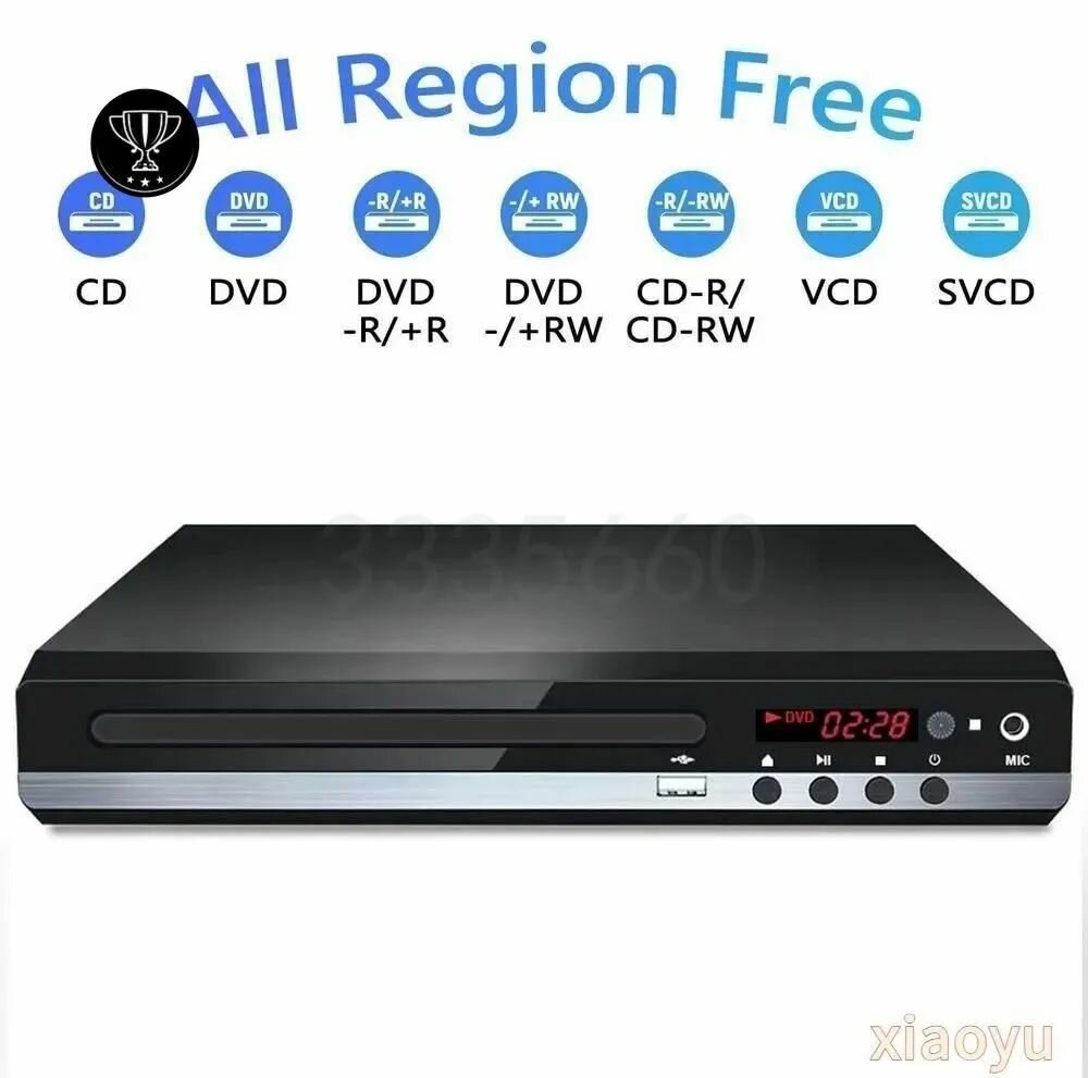 GM DVD-плеер 4K HD 1080P Поддержка Подключения HDMI, TV CD/DVD-плееры Для Дома, Кабель HDMI И RCA В Комплекте