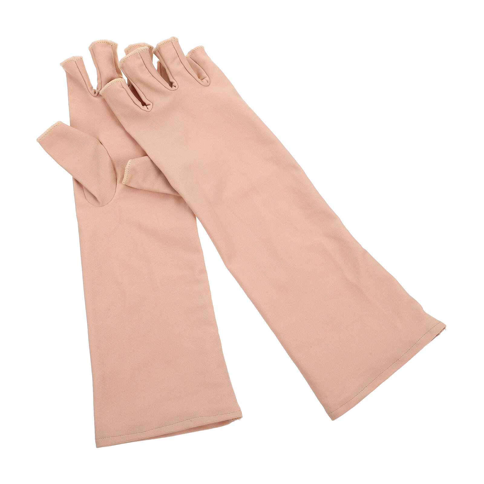Летние прохладные и освежающие длинные нарукавники до середины икры для защиты от солнца, тонкие, имитирующие рукава для велосипедистов, накладки на руки (телесного цвета).