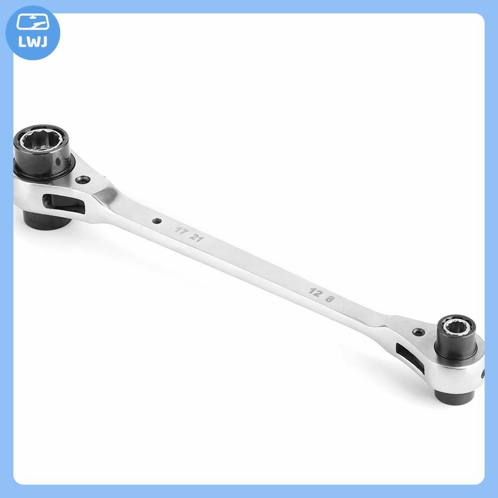 Трещоточный ключ 8-21мм 8-в-1 72 зуба хром-ванадиевая сталь