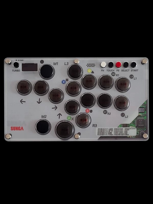 HITBOX Проводная SOCD мини-клавиатура PC PS4 с 16-клавишным дисплеем и низкопрофильными переключателями совместимая с