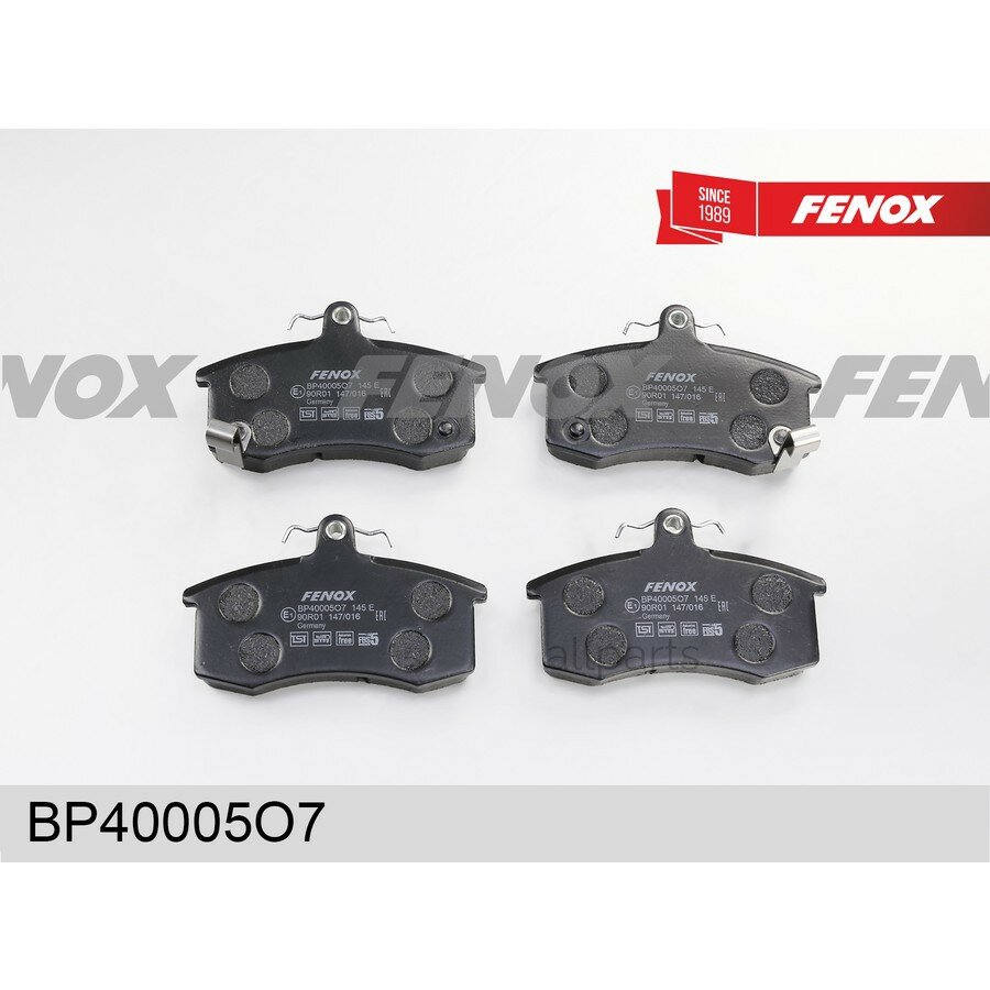 FENOX BP40005O7 BP40005O7 колодки дисковые передние!\ Lada Samara 1.1-1.5i 88>