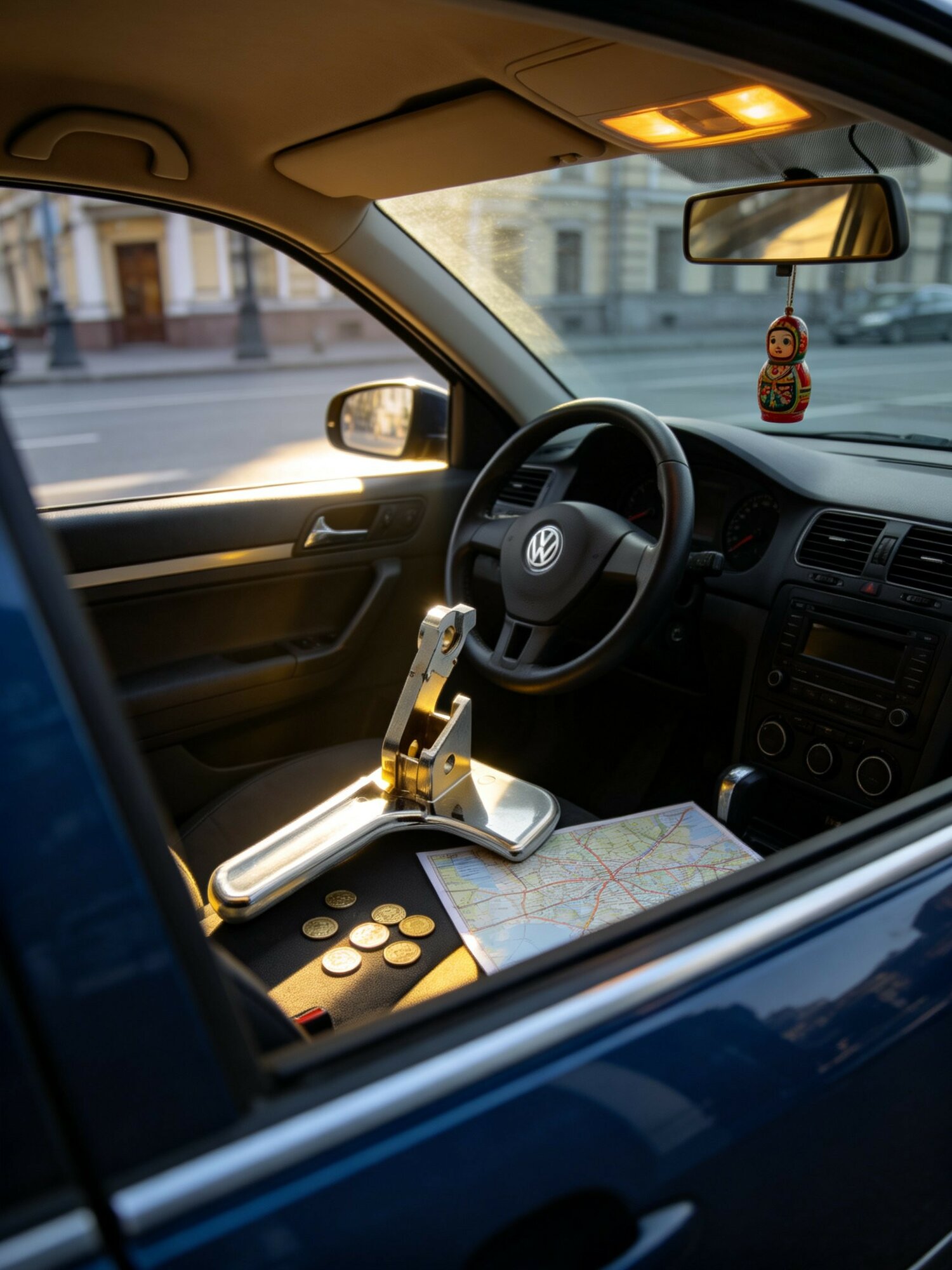 Внутренняя дверная ручка правая пассажирская передняя/задняя для VW Pointer 1998-2009 и Pointer Truck 1999-2010, хром пластмасса, 1 шт.