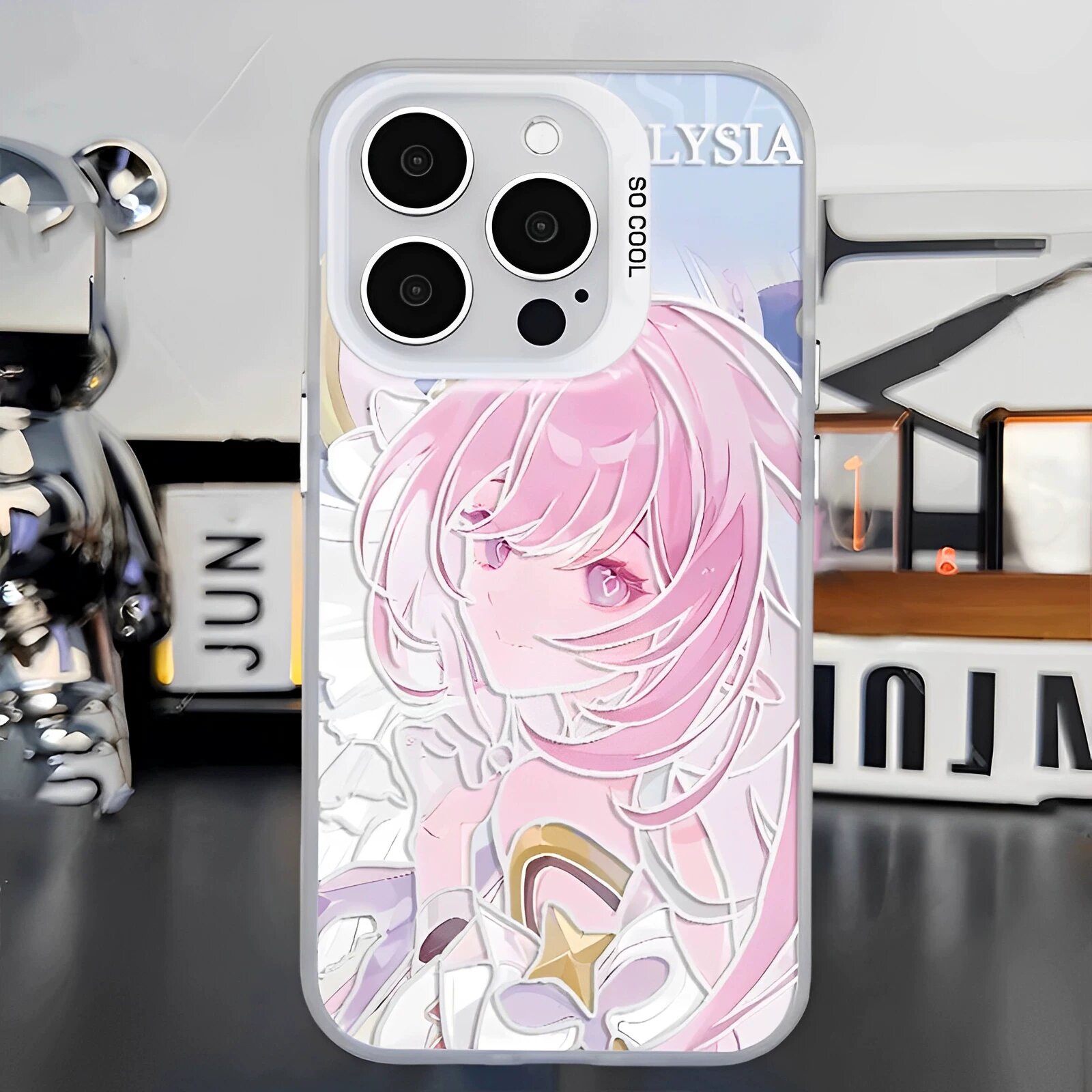 Чехол для телефона Honkai Impact 3rd Elysia для iPhone 16 Pro Max, серебряный дизайн IMD с темой бокового профиля,