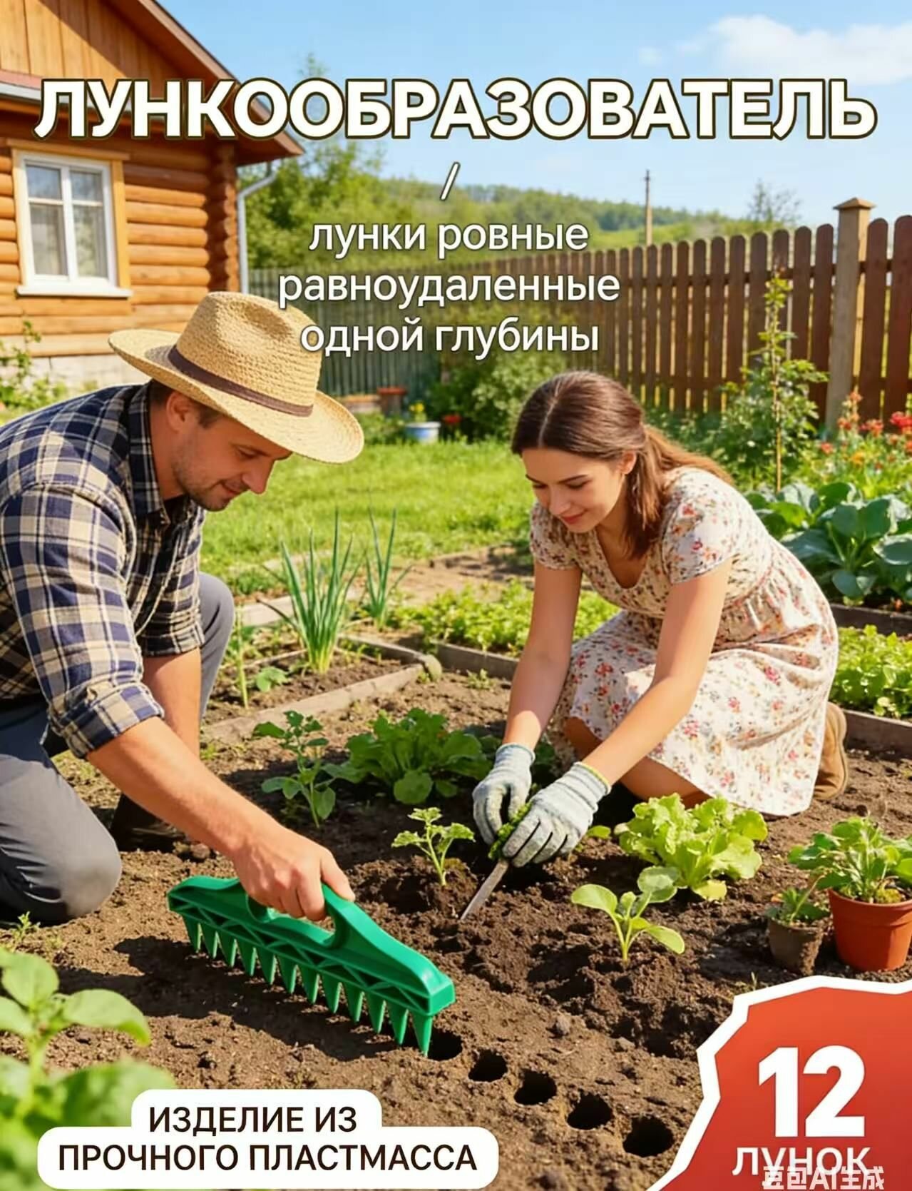 Сеялка ручная садовая зеленая