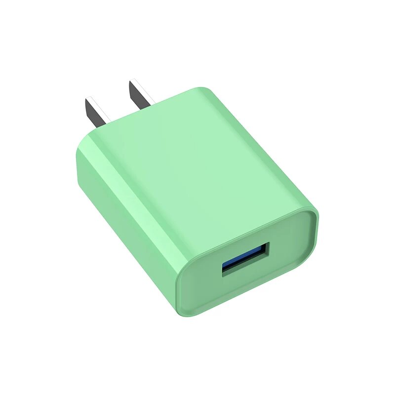 Адаптер быстрой зарядки 18 Вт с разъемом USB-C, зеленый цвет для мобильных устройств
