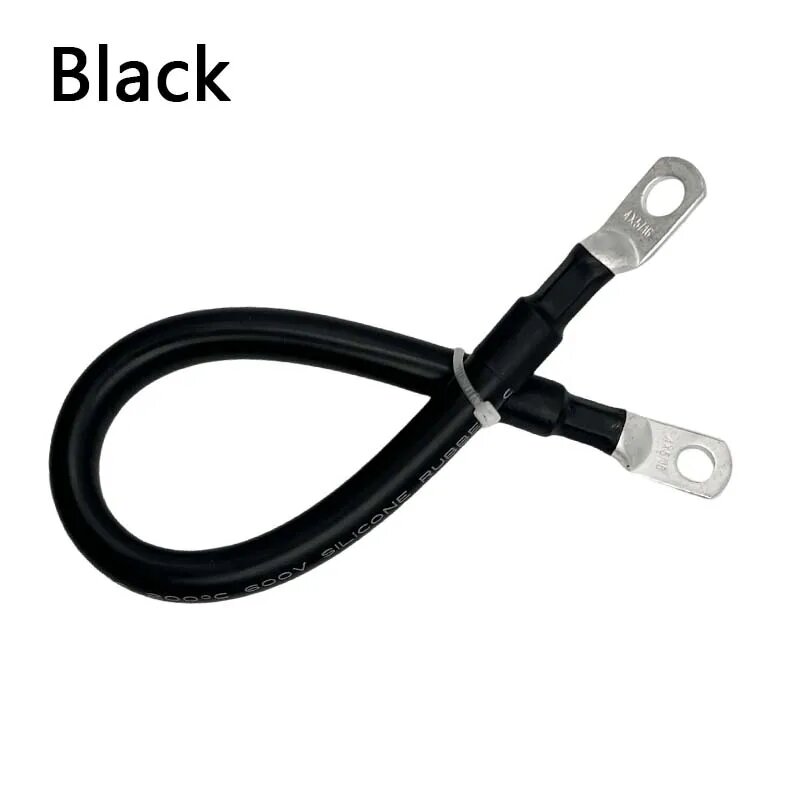 Силиконовый кабель для аккумулятора trennca 0-8 AWG 0 AWG, M8-Black, 20CM