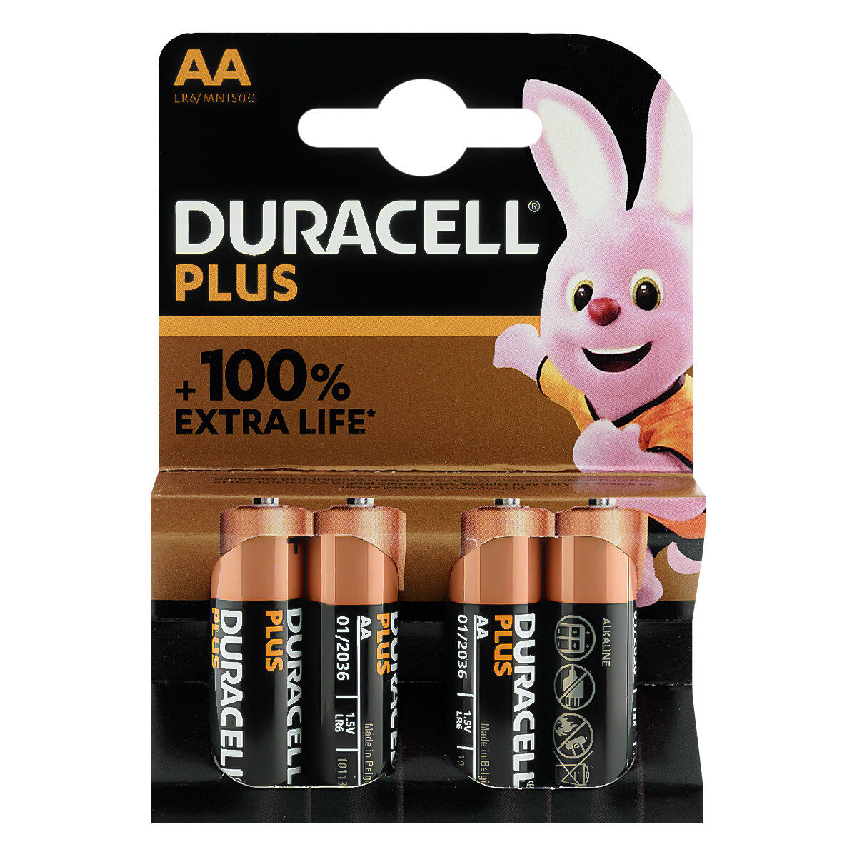 Батарейка Duracell LR6 Plus MN1500/4BL