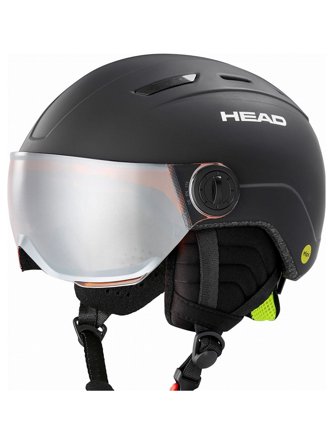 Горнолыжный шлем Head Mojo Visor MIPS S2 Black 22/23 Черный, для детей , Черный