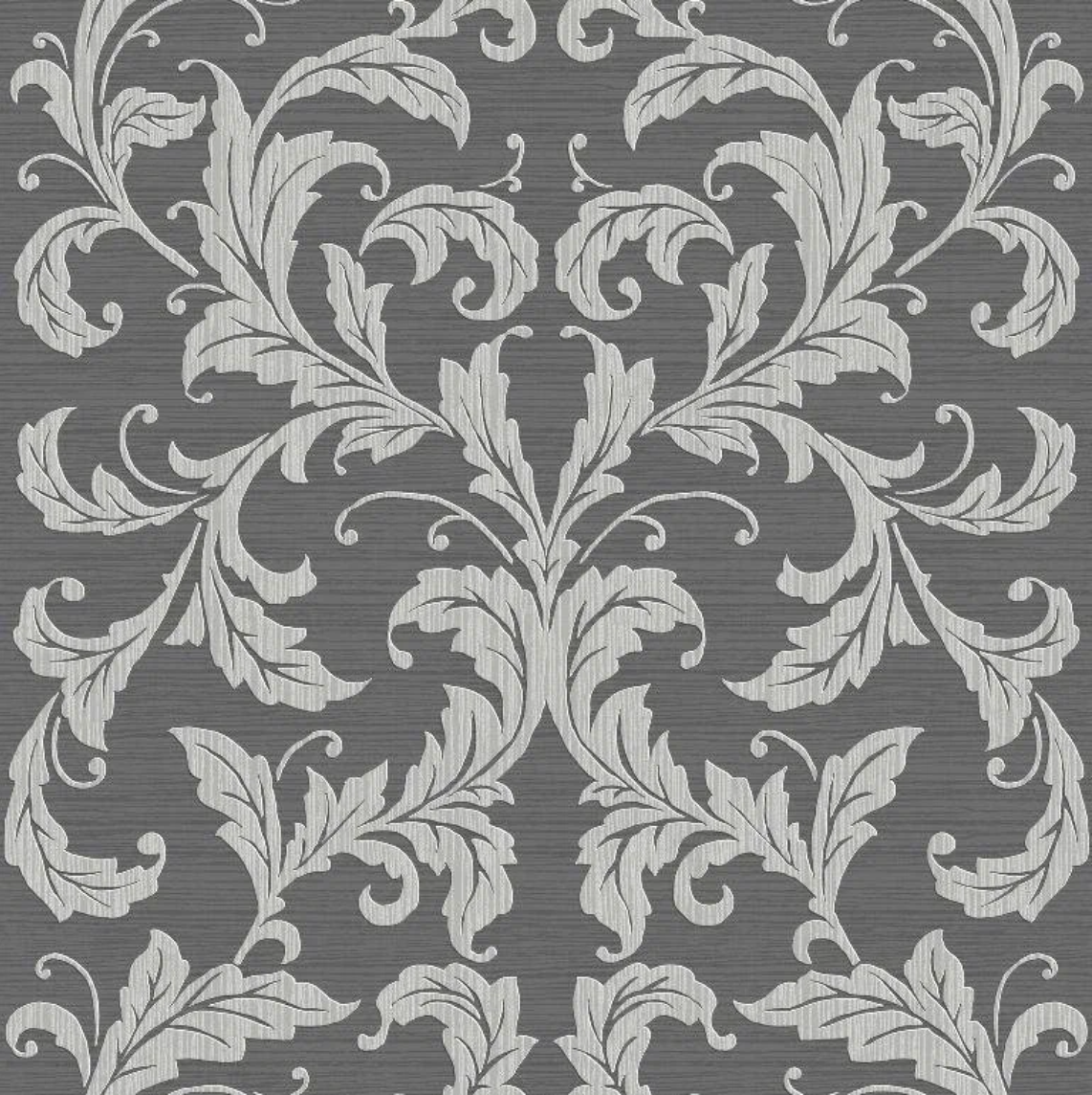 Обои Aura Vintage Damasks G34114 B; 0,53х10,05 м. , флизелин , черный