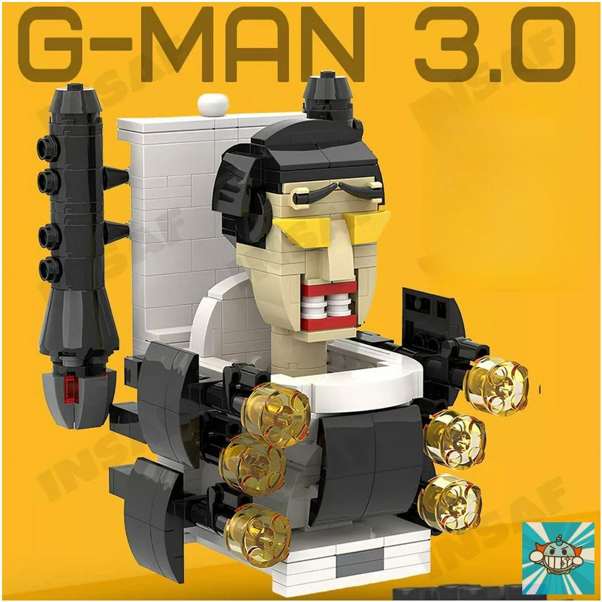 Конструктор Скибиди Туалет Джимен 3.0, 448 элементов, совместим с LEGO, персонажи и супергерои