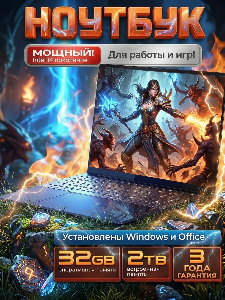 Ноутбук HiGH TECH R509 Intel H-Series RAM 32GB / SSD 2048GB