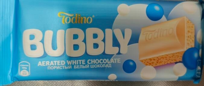 Шоколад TODINO Bubbly Белый пористый 90гр - 5 шт