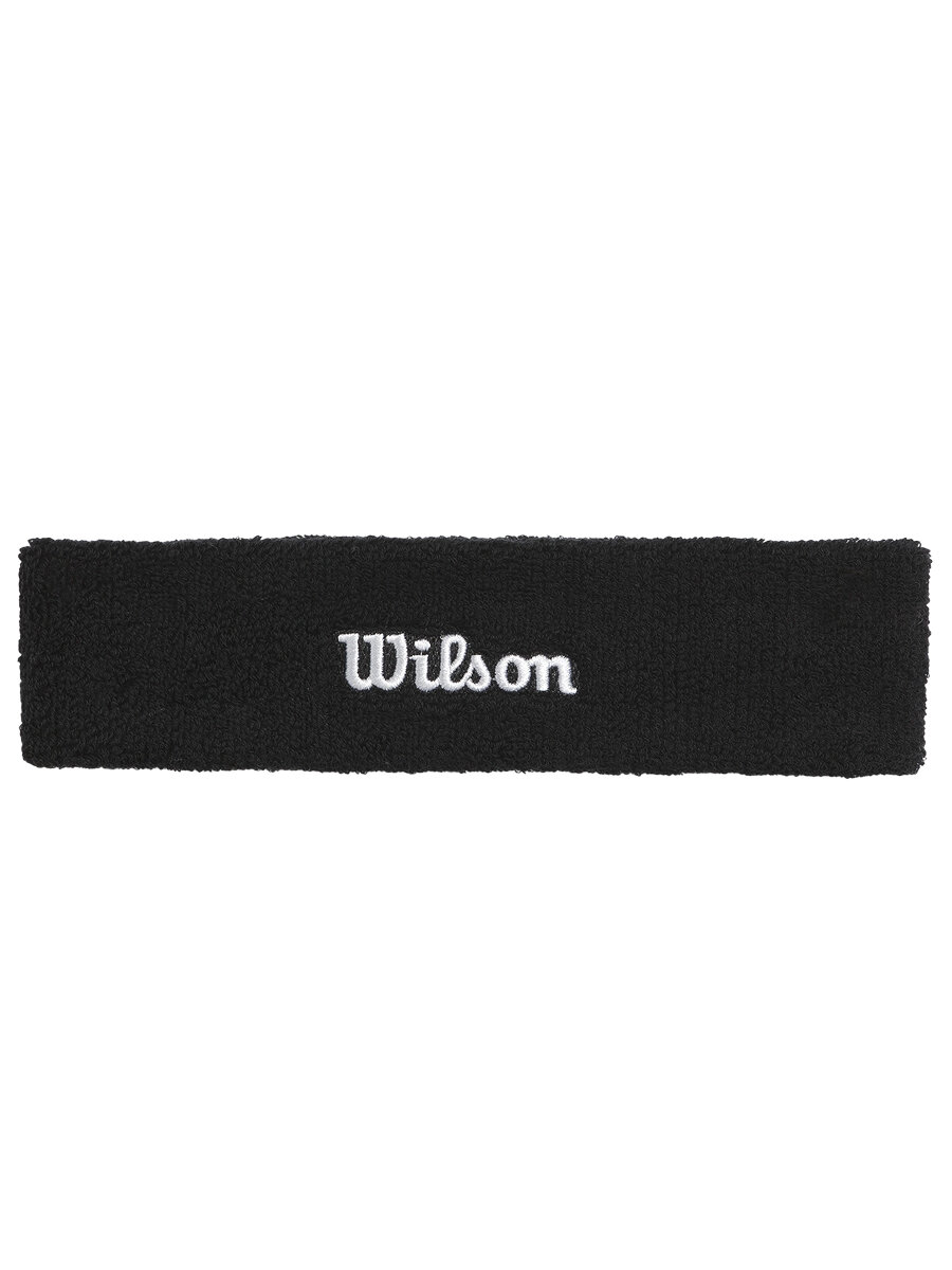 Повязка на голову Wilson Headband, цвет: Black унисекс Размер: 18.5 x 5.5 см