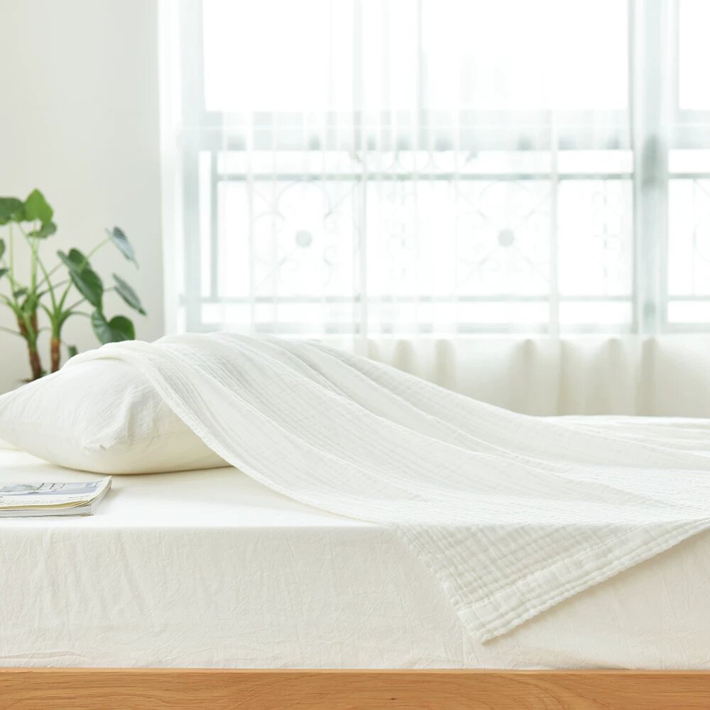 Прямые поставки от Muji! Трехслойное марлевое полотенце-одеяло из чистого хлопка в японском стиле, легкое однотонное