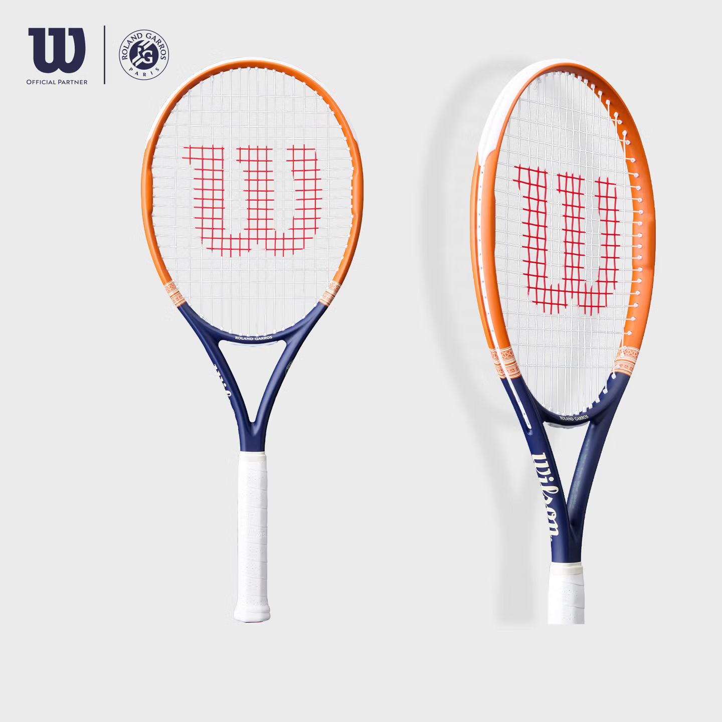 Теннисная ракетка Wilson Roland Garros EQUIPE HP — официальная коллекция Ролан-Гаррос, (Ручка 2, со струнами)