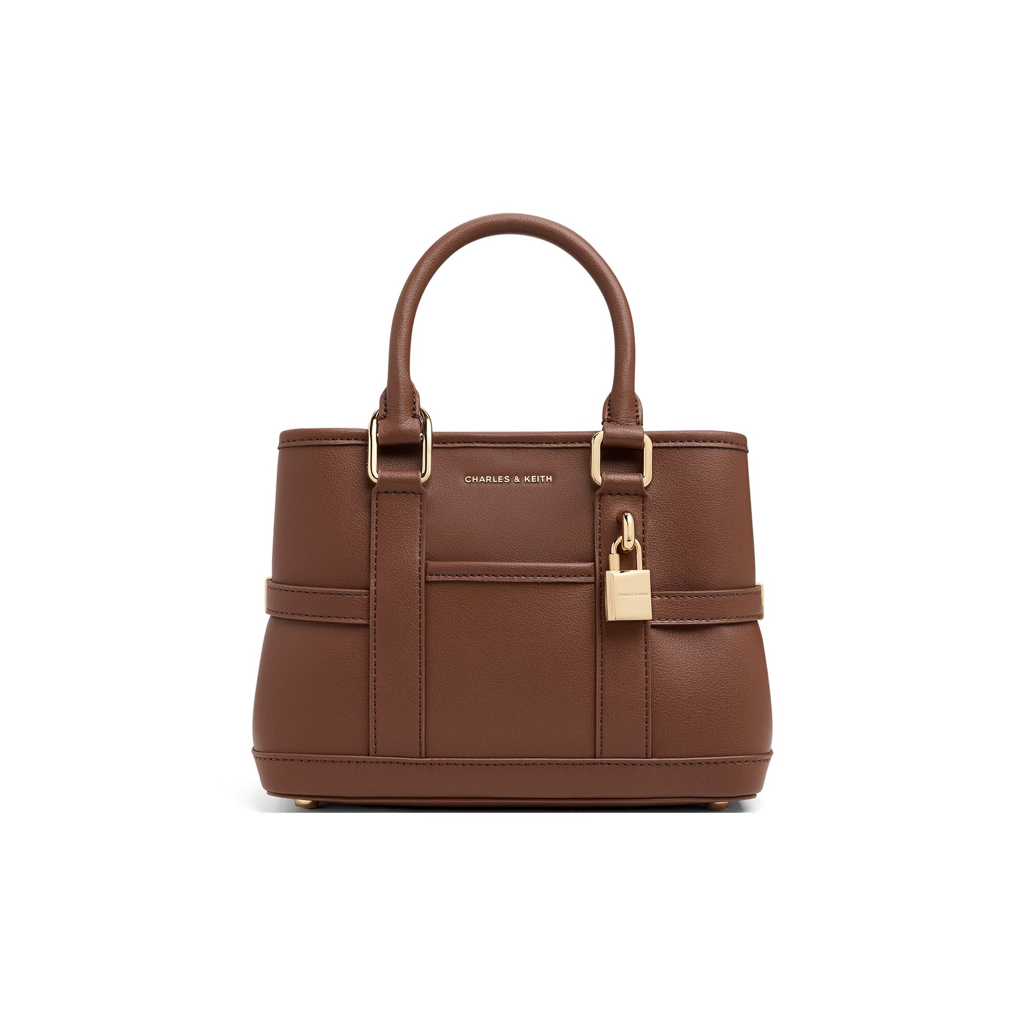 Сумка CHARLES & KEITH, фактура матовая, Шоколадный — фото 1