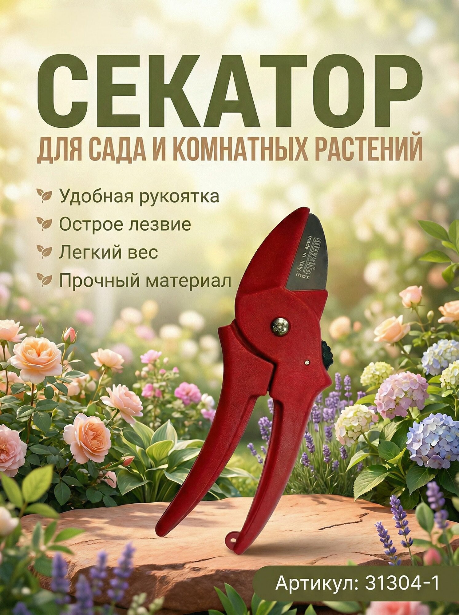 Секатор - мини, ножницы "AUSOPIA" для подрезания комнатных растений, цветов, 31304-1