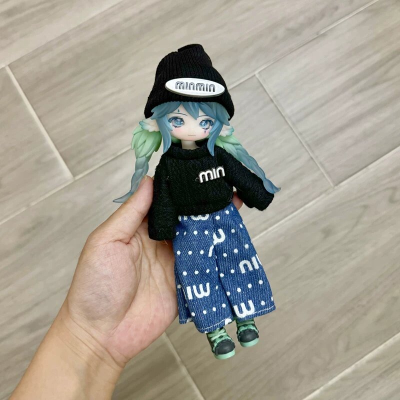Набор одежды для куклы 17 см BJD модели B68 - Платье с цветочным принтом