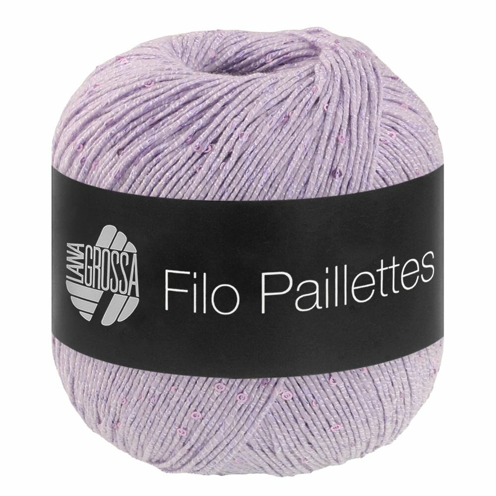 Пряжа для вязания Lana Grossa Filo Paillettes (08 Flieder) 4 мотка по 50 г/155 м