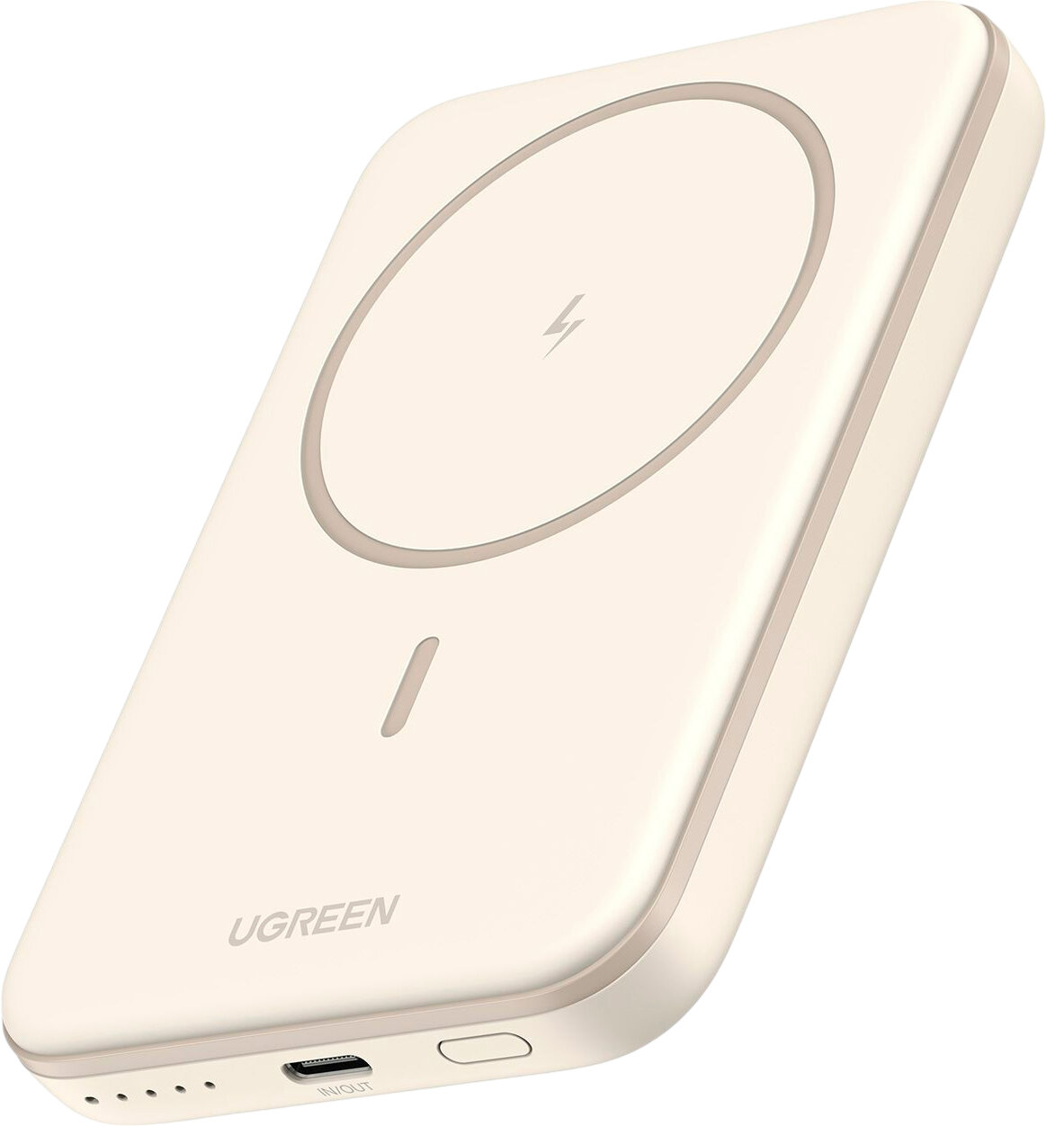 Внешний аккумулятор магнитный UGREEN PB560 (25207) 5000mAh Magnetic Wireless Power Bank 15W. белый