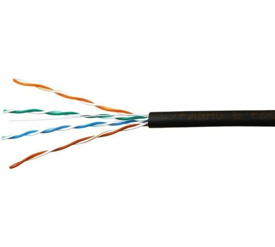 Кабель SkyNet Premium UTP outdoor 4x2x0,51, медный, FLUKE TEST, кат.5e, однож, 305 м, box, черный CSP-UTP-4-CU-OUT