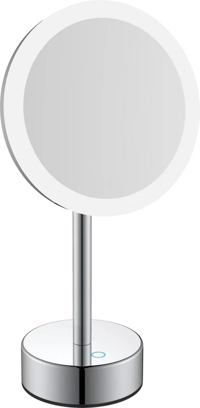 Косметическое зеркало Java S-M551 настольное, с увеличением 5х, LED подсветка, цвет хром