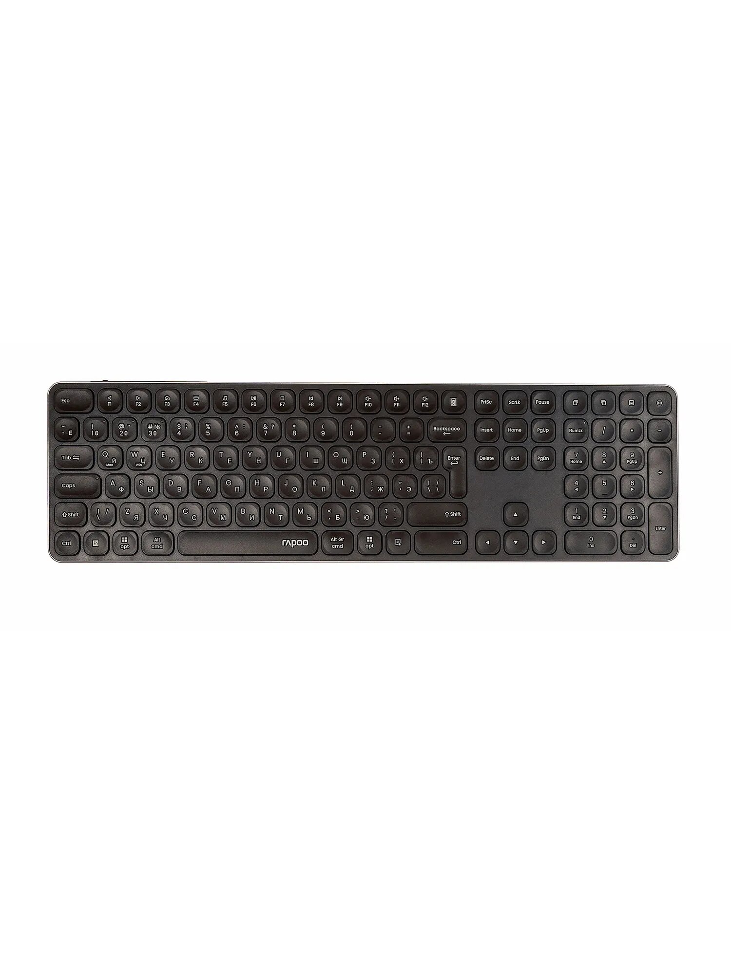 Клавиатура Rapoo Wireless E9550L, 110 клавиш, с цифровым блоком, черный